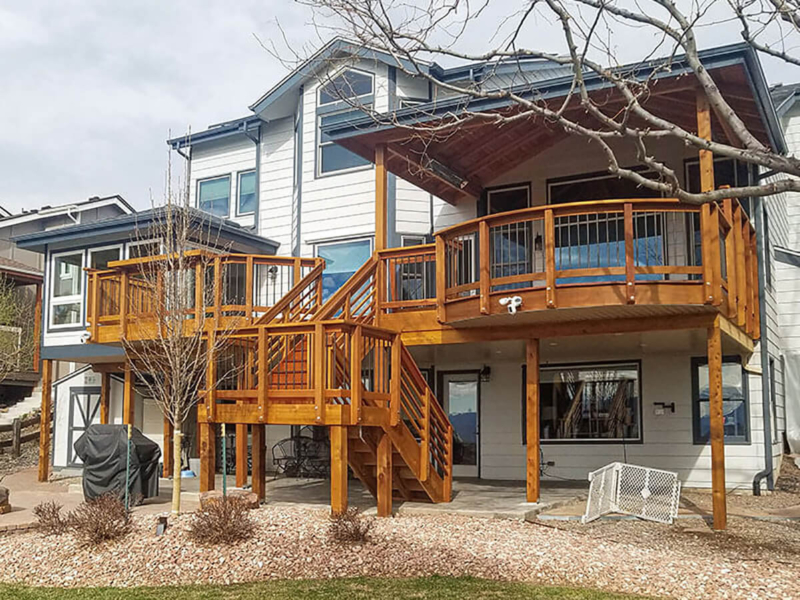 Grand Deck with Sunroom - DeckTec Outdoor Designs